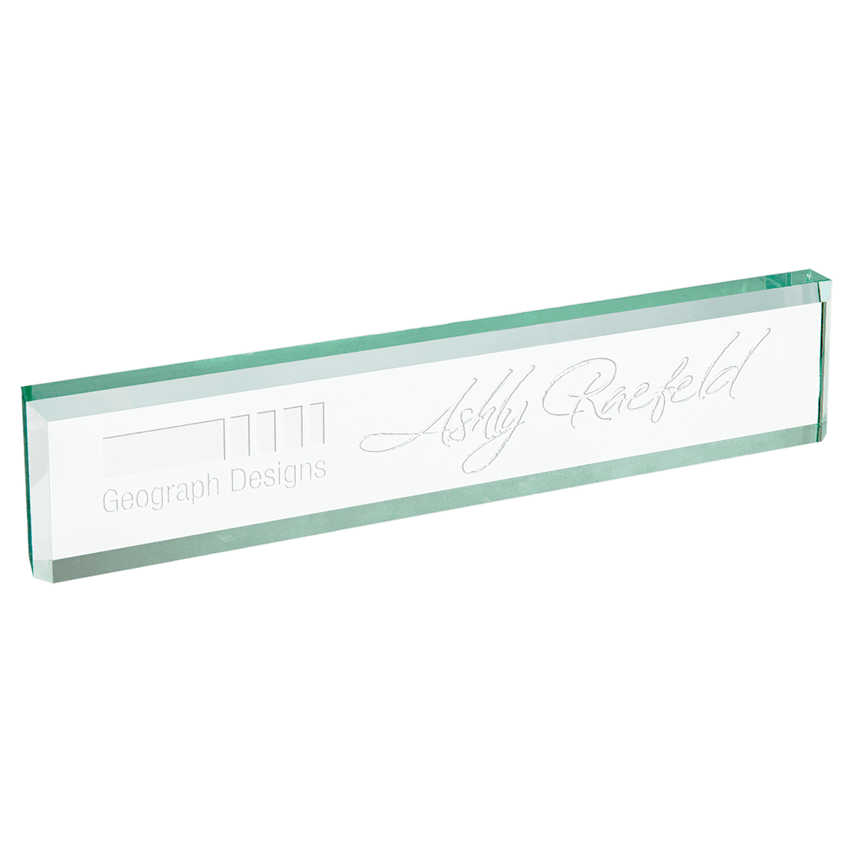 {{Jade Glass Desk Wedge}} | Custom Apparel & Printing | AKD